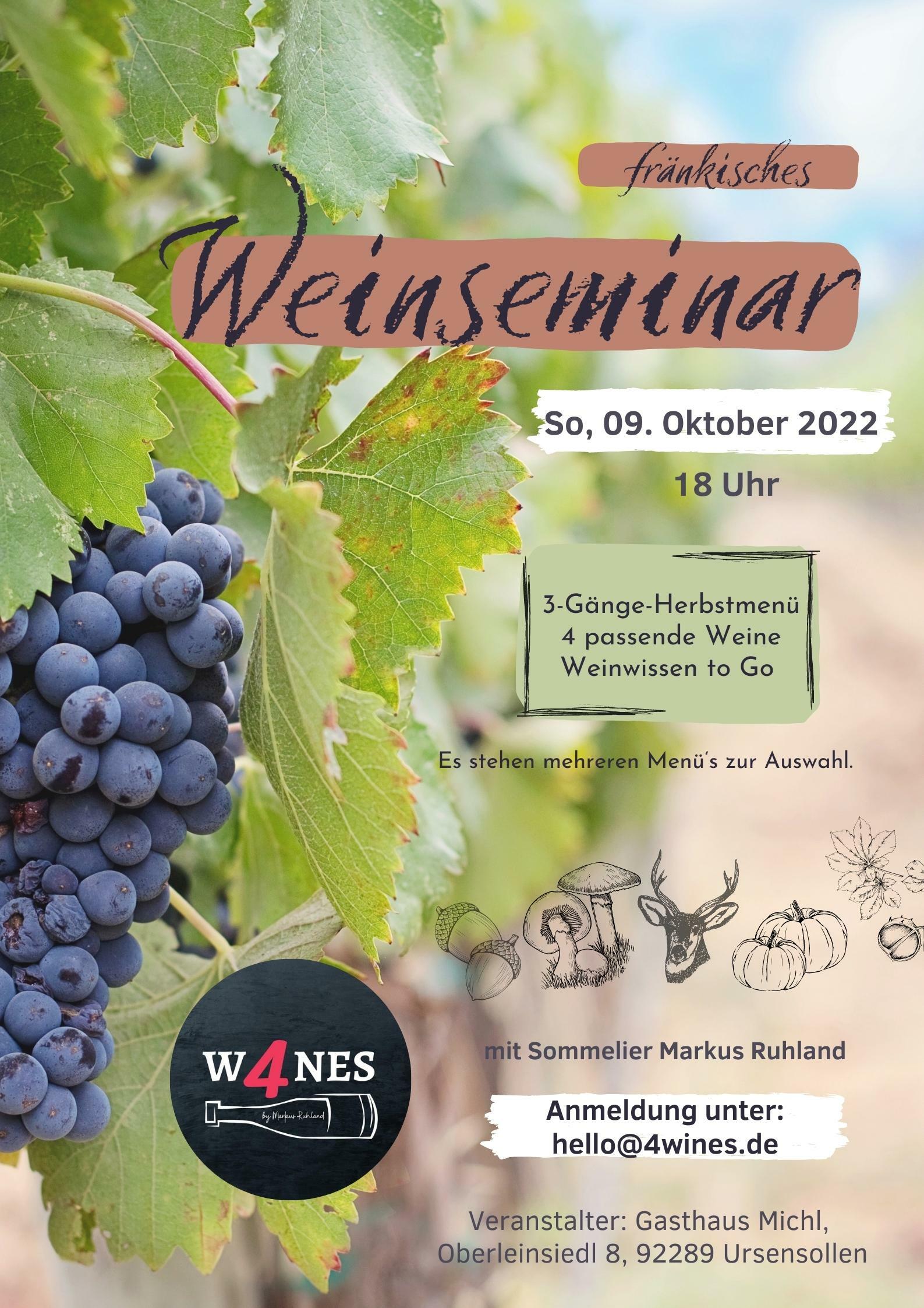 Fränkisches Weinseminar mit Oberpfälzer Küche