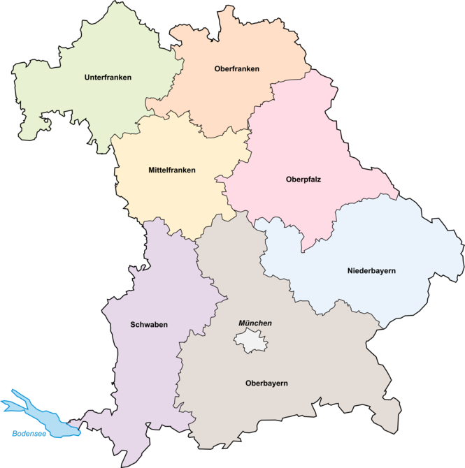 Bayerns Bezirke