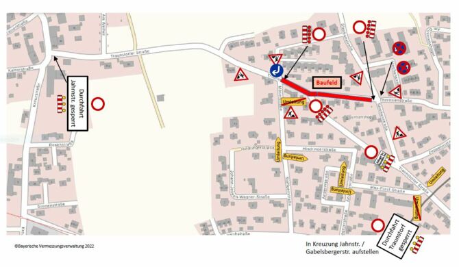 Neuer Gehweg für die Theresienstraße